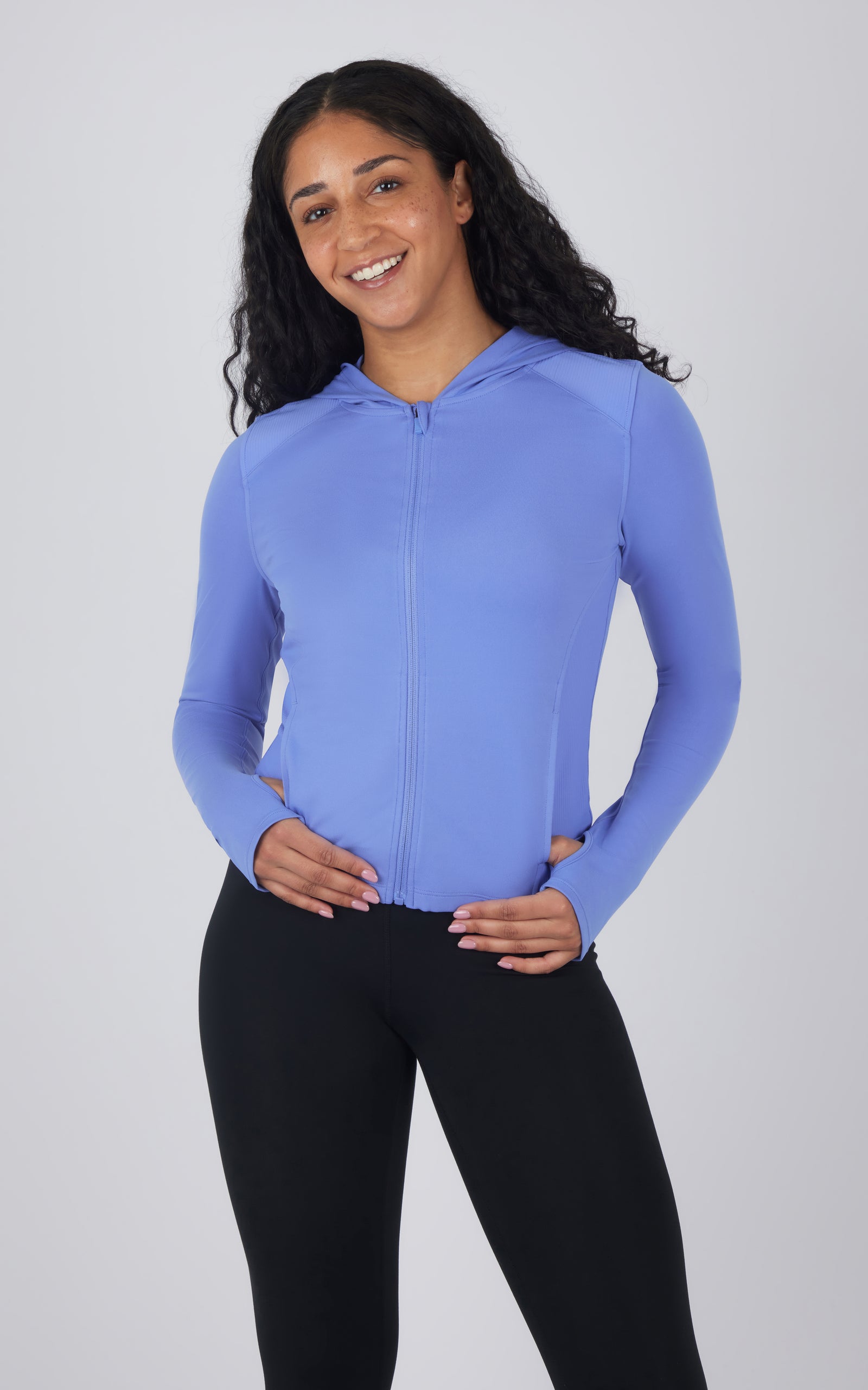 Lux Hayden Full Zip Cropped Hoodie - JW89207 – 90 Degree by Reflex