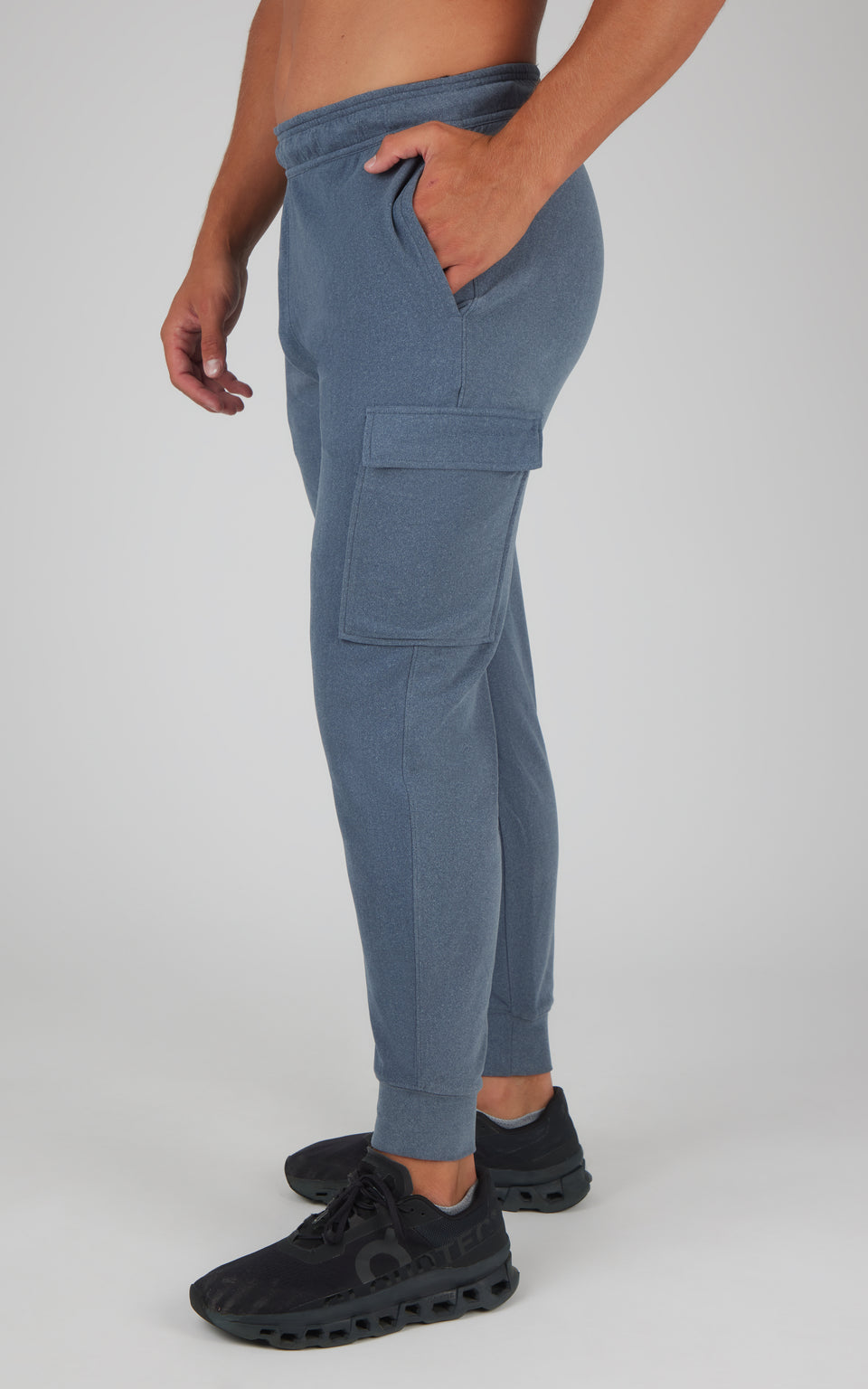 Mens Ultra Melange James Fleece Cargo Jogger - PFM76459 – 90 Degree by Reflex