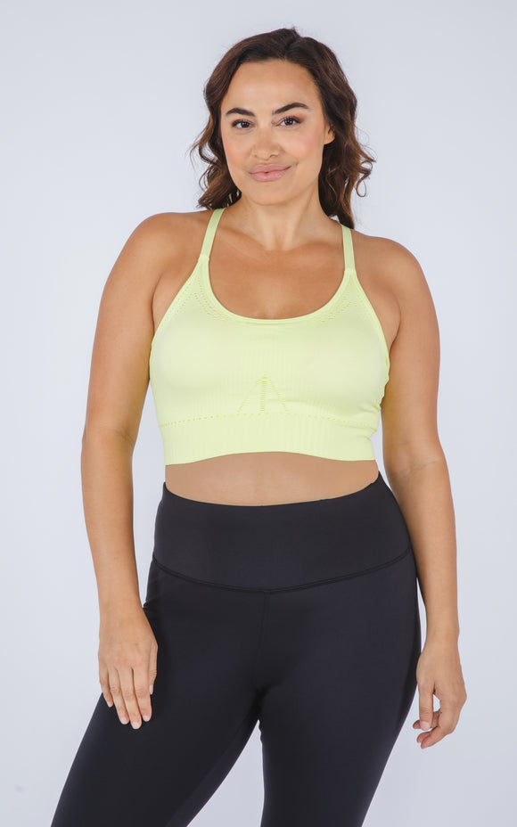 Plus Seamless Racerback Sports Bra with Keyhole - SLWX-21900B – 90 ...