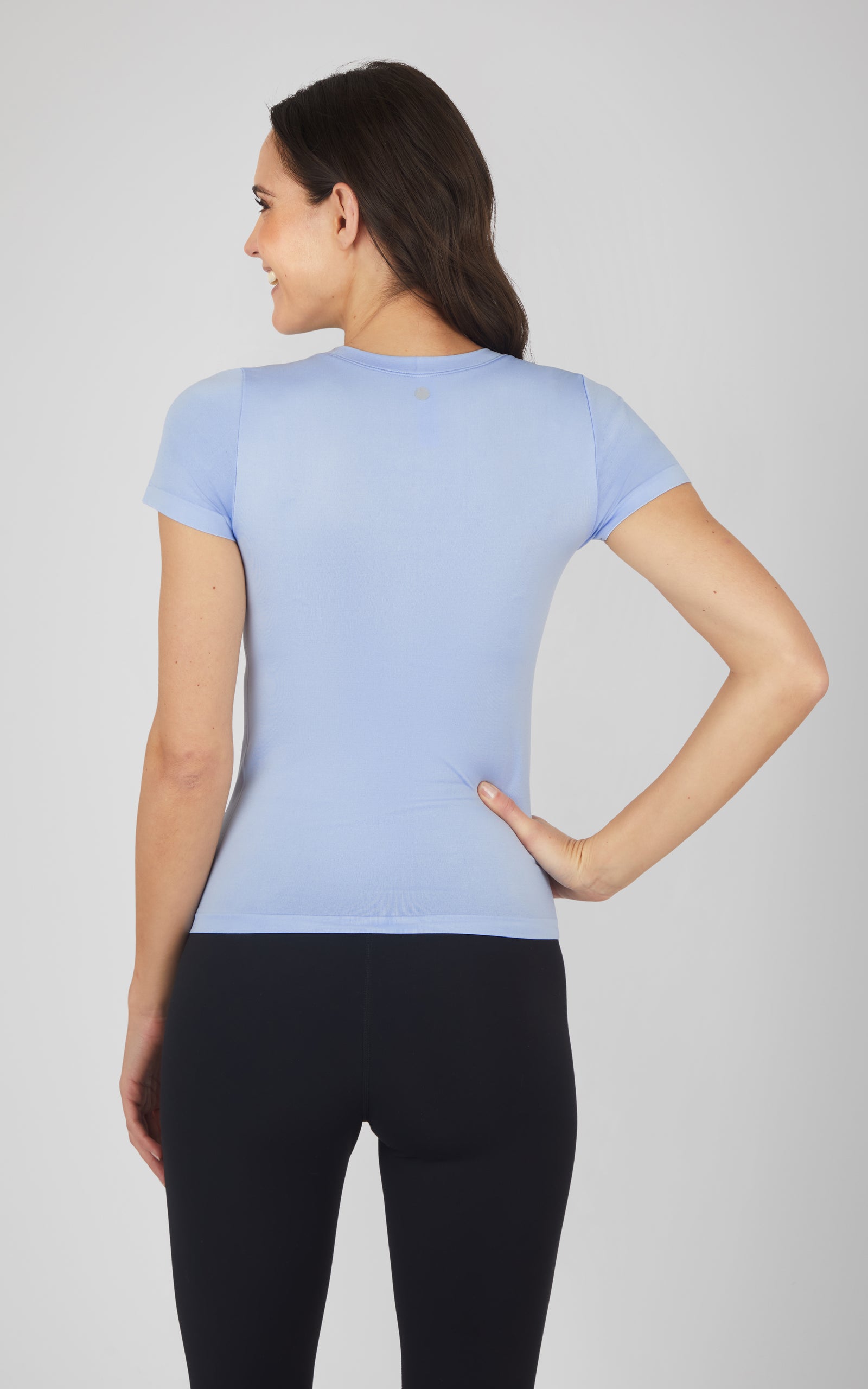 Seamless Miranda Fitted Crew Neck Tee - SLY-1771S-2PK – 90 Degree by Reflex