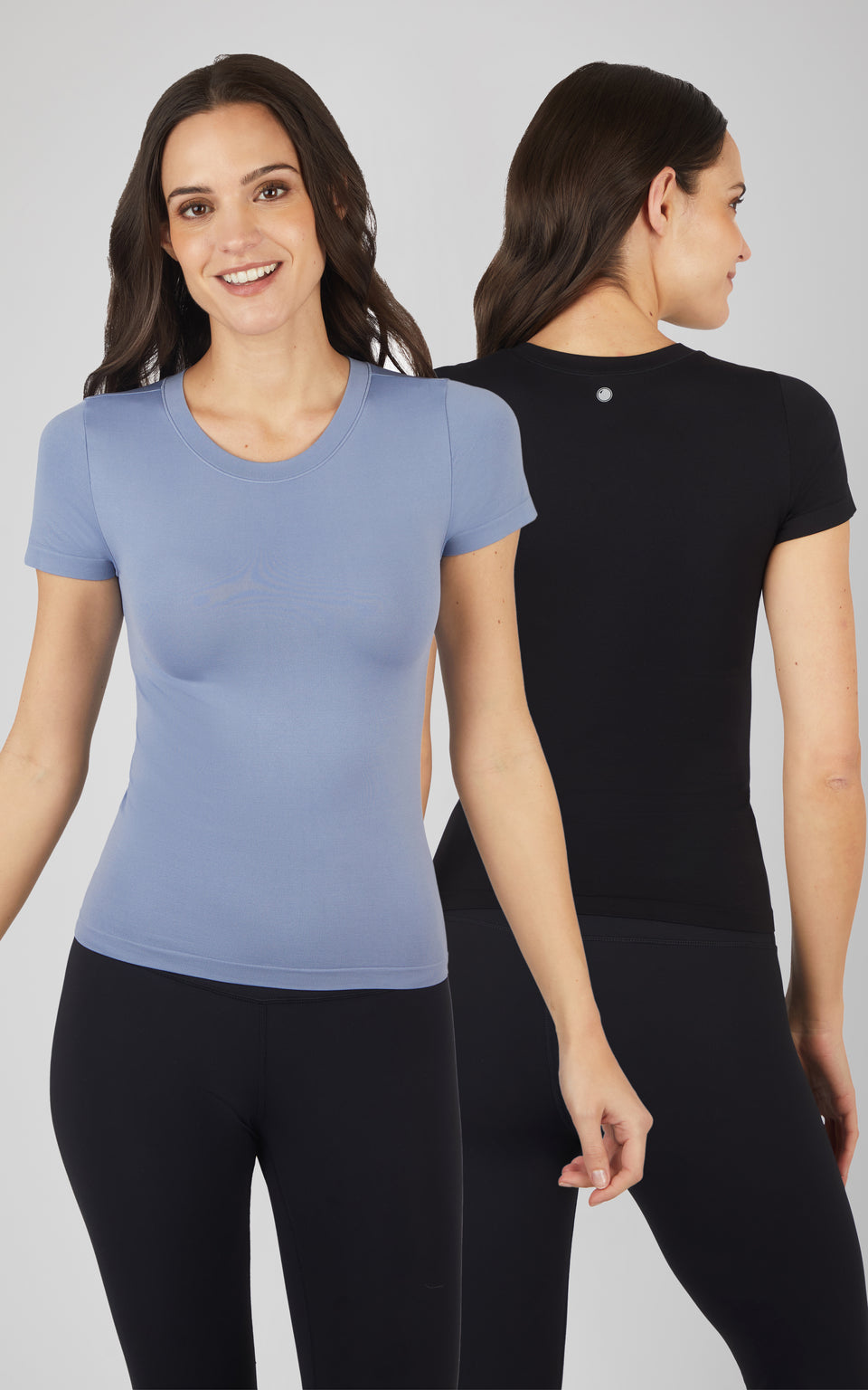 Seamless Miranda Fitted Crew Neck Tee - SLY-1771S-2PK – 90 Degree by Reflex